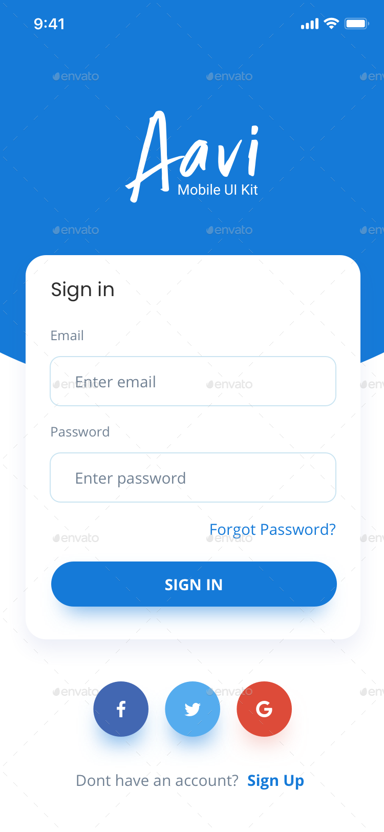 Aavi Mobile App UI Kit, Web Elements | GraphicRiver